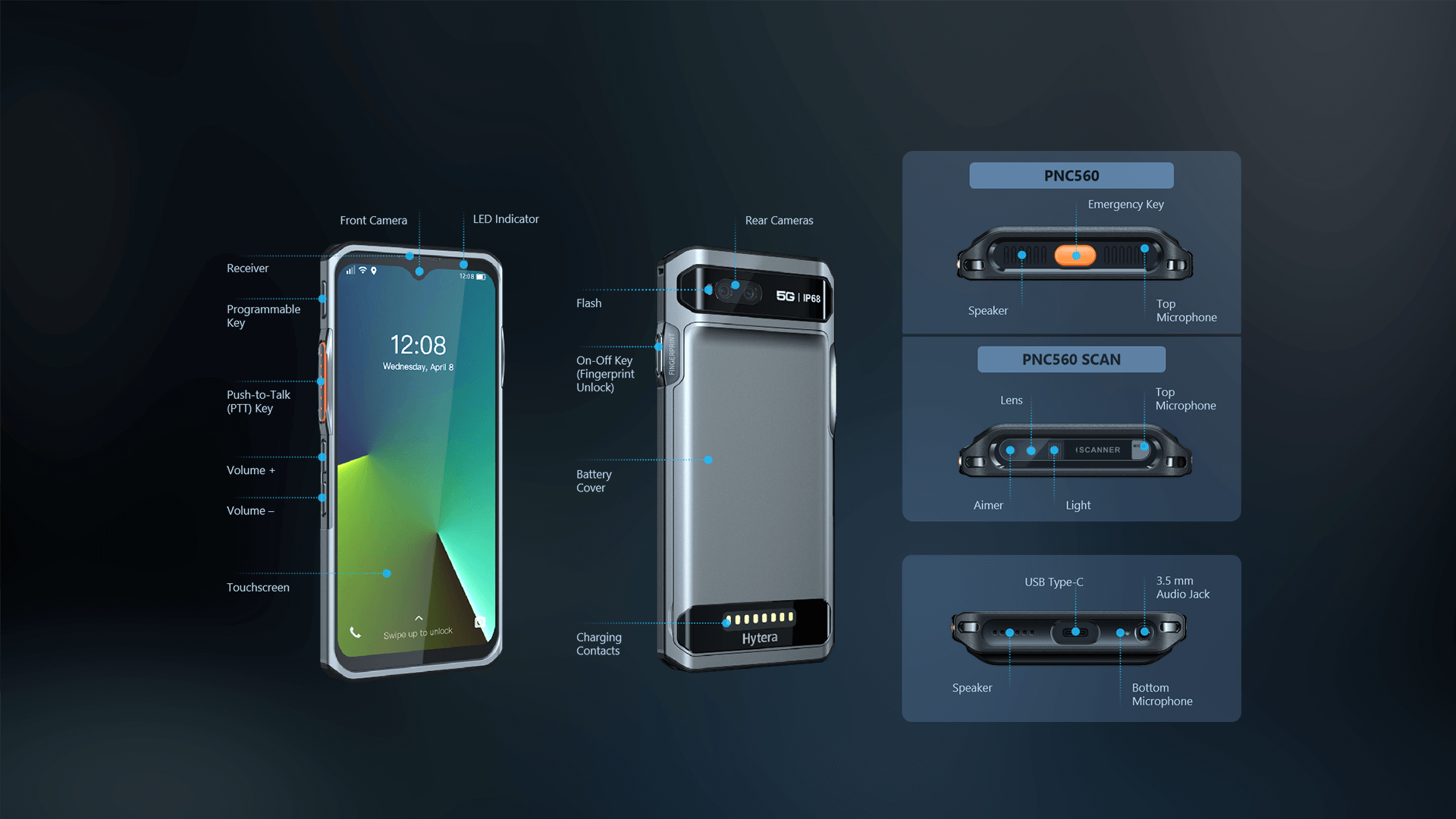 5G XSecure Rugged Device PNC560 | Hytera - Hytera